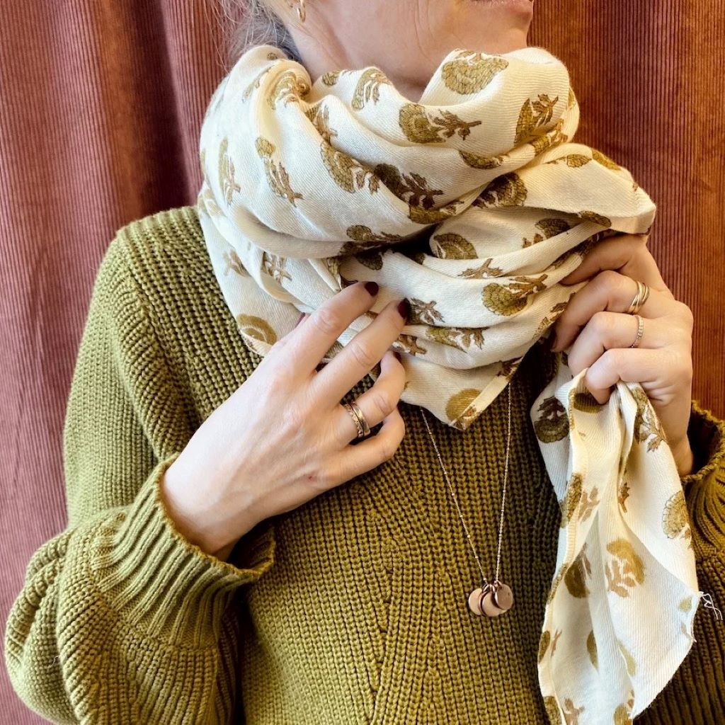 Grand foulard laine Anisha Organic – BONNIE BONNIE