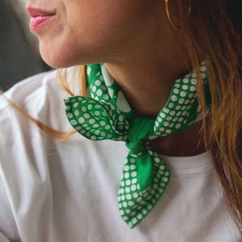Petit foulard Manika cool vert – BONNIE BONNIE